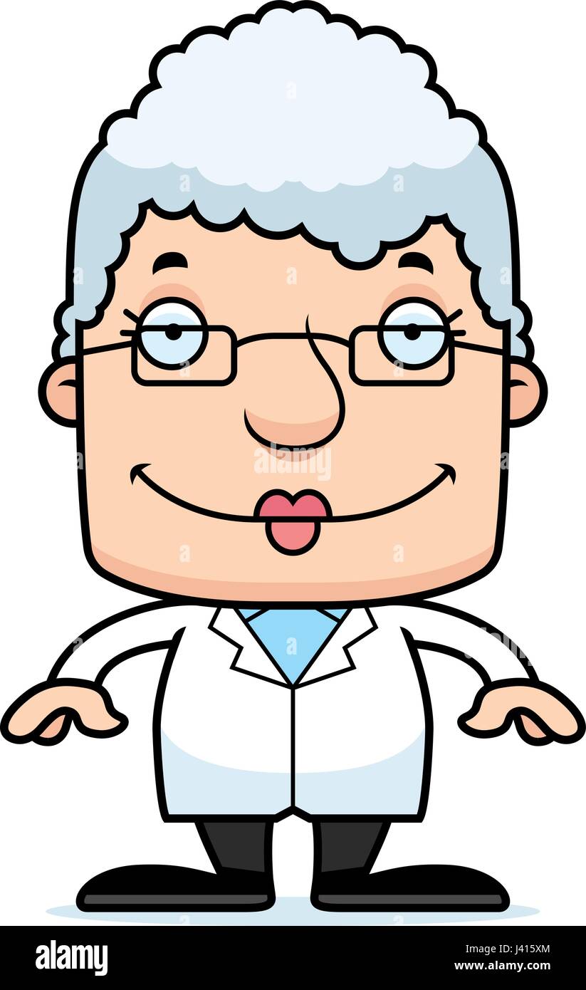 A cartoon scientist woman smiling Stock Vector Image & Art - Alamy