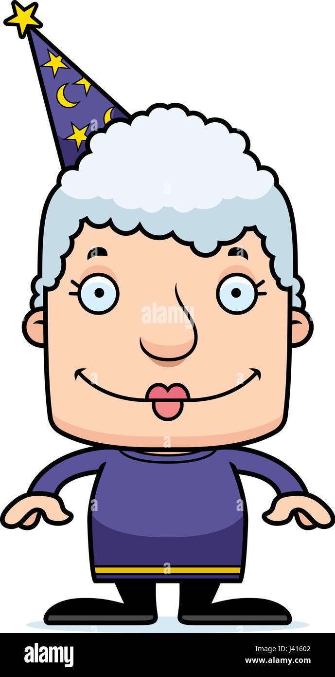 A cartoon wizard woman smiling Stock Vector Image & Art - Alamy
