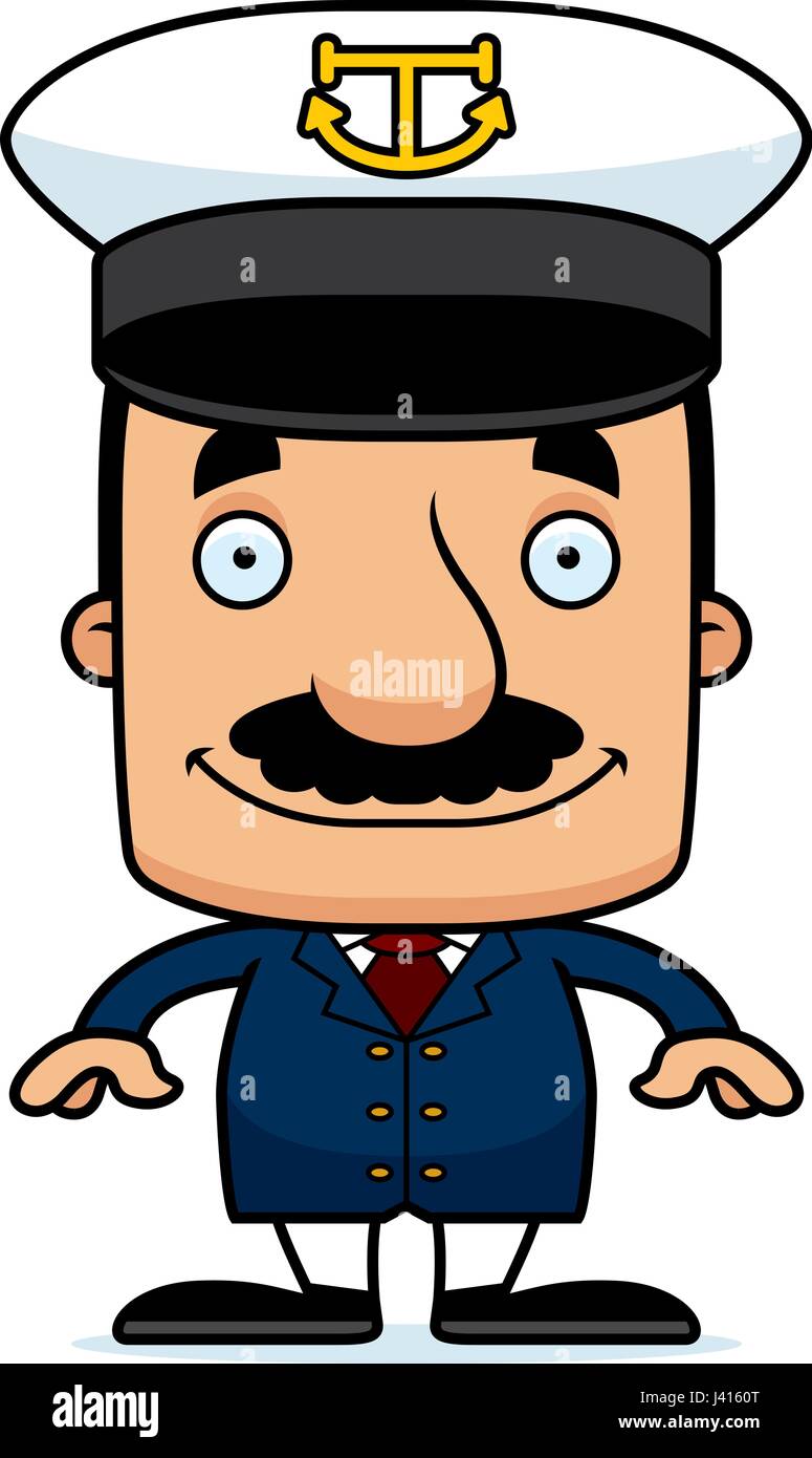 A cartoon boat captain man smiling Stock Vector Image & Art - Alamy