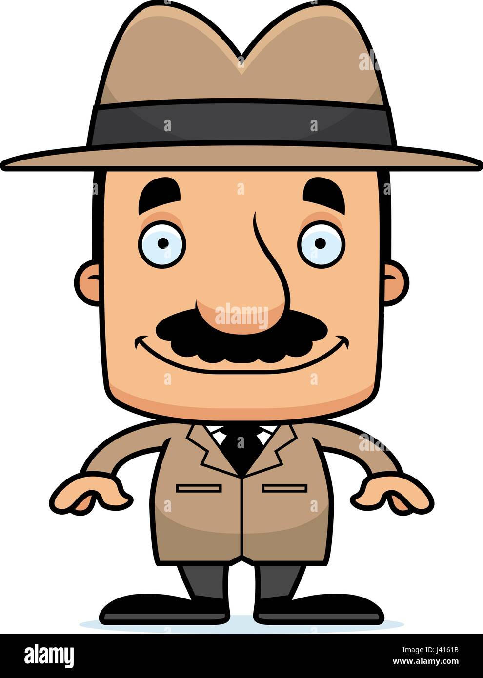 A cartoon detective man smiling Stock Vector Image & Art - Alamy