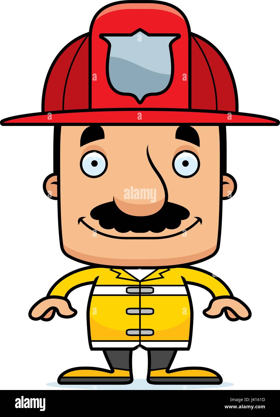 A cartoon firefighter man smiling Stock Vector Image & Art - Alamy