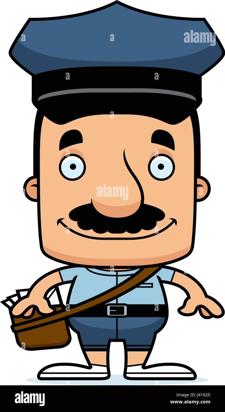 A cartoon mail carrier man smiling Stock Vector Image & Art - Alamy