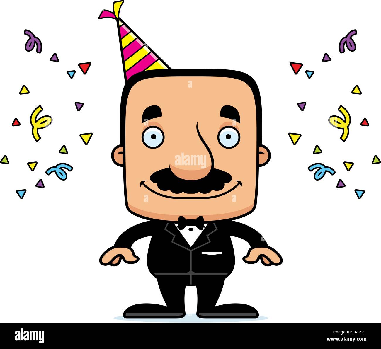 A cartoon party man smiling Stock Vector Image & Art - Alamy