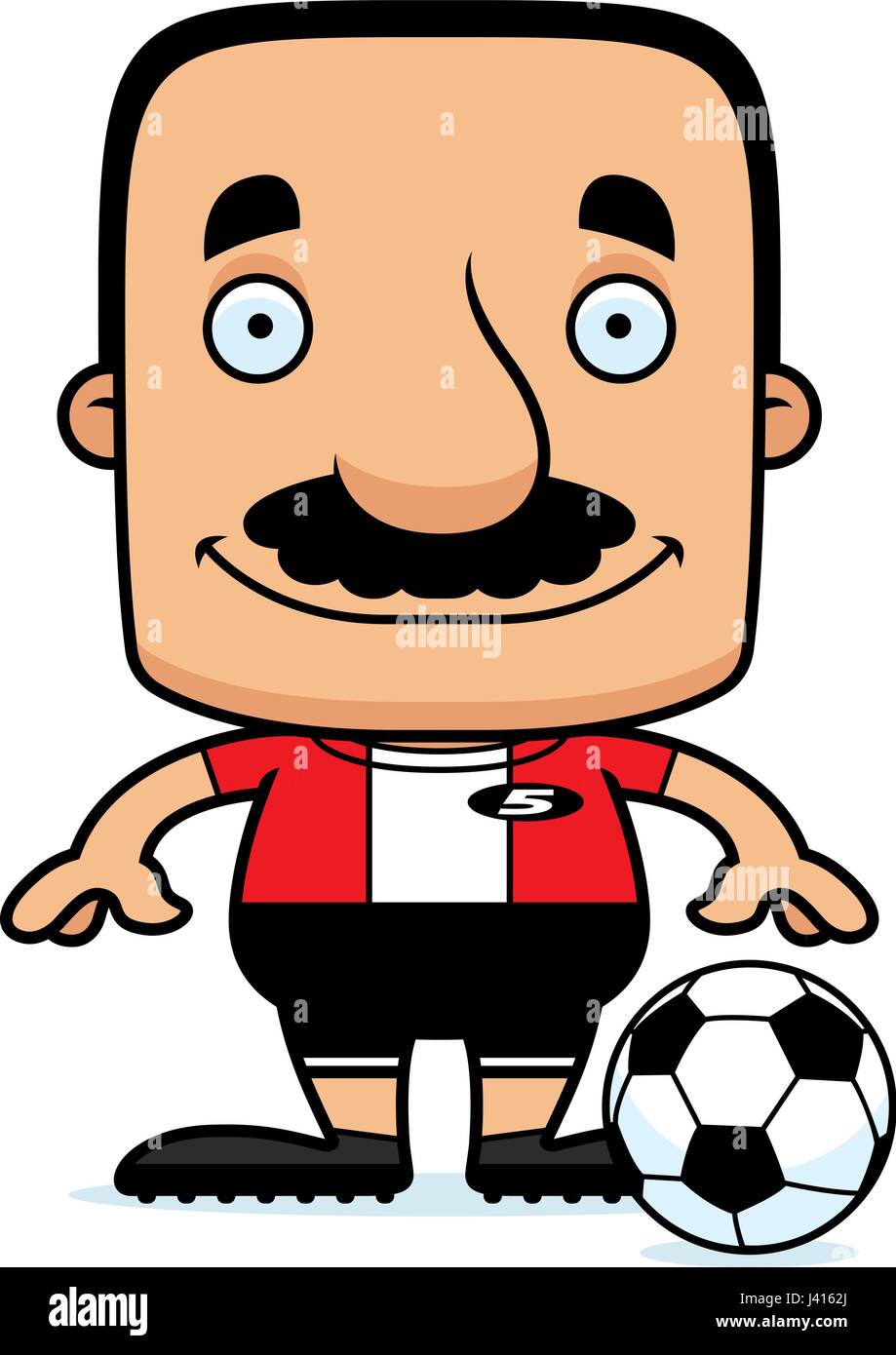 A cartoon soccer player man smiling Stock Vector Image & Art - Alamy