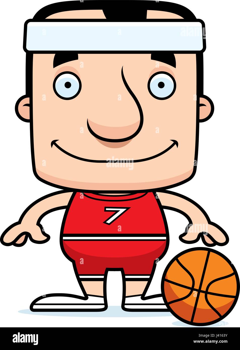 Cartoon Basketball Player Man Smiling High Resolution Stock Photography ...