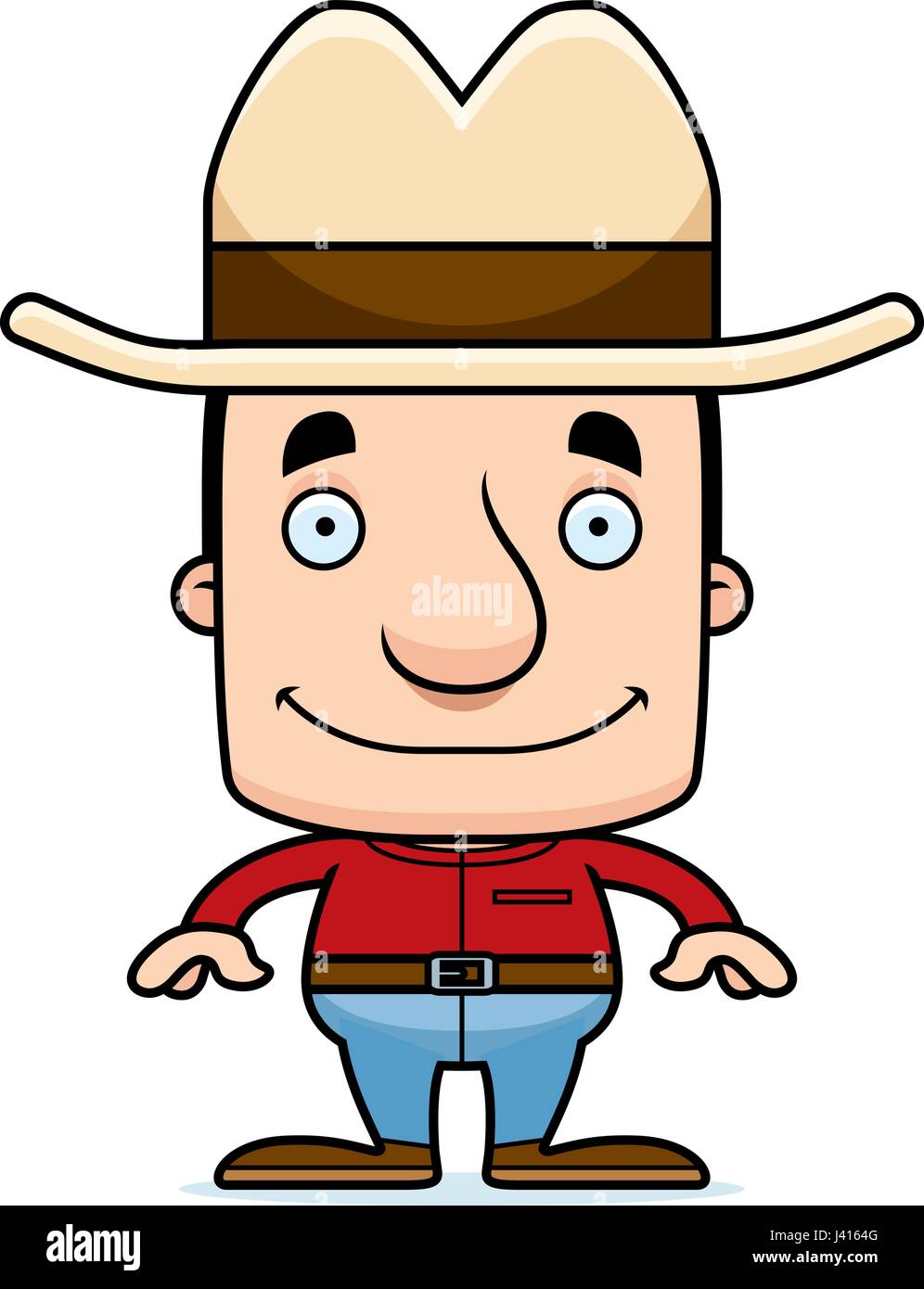 A cartoon cowboy man smiling Stock Vector Image & Art - Alamy