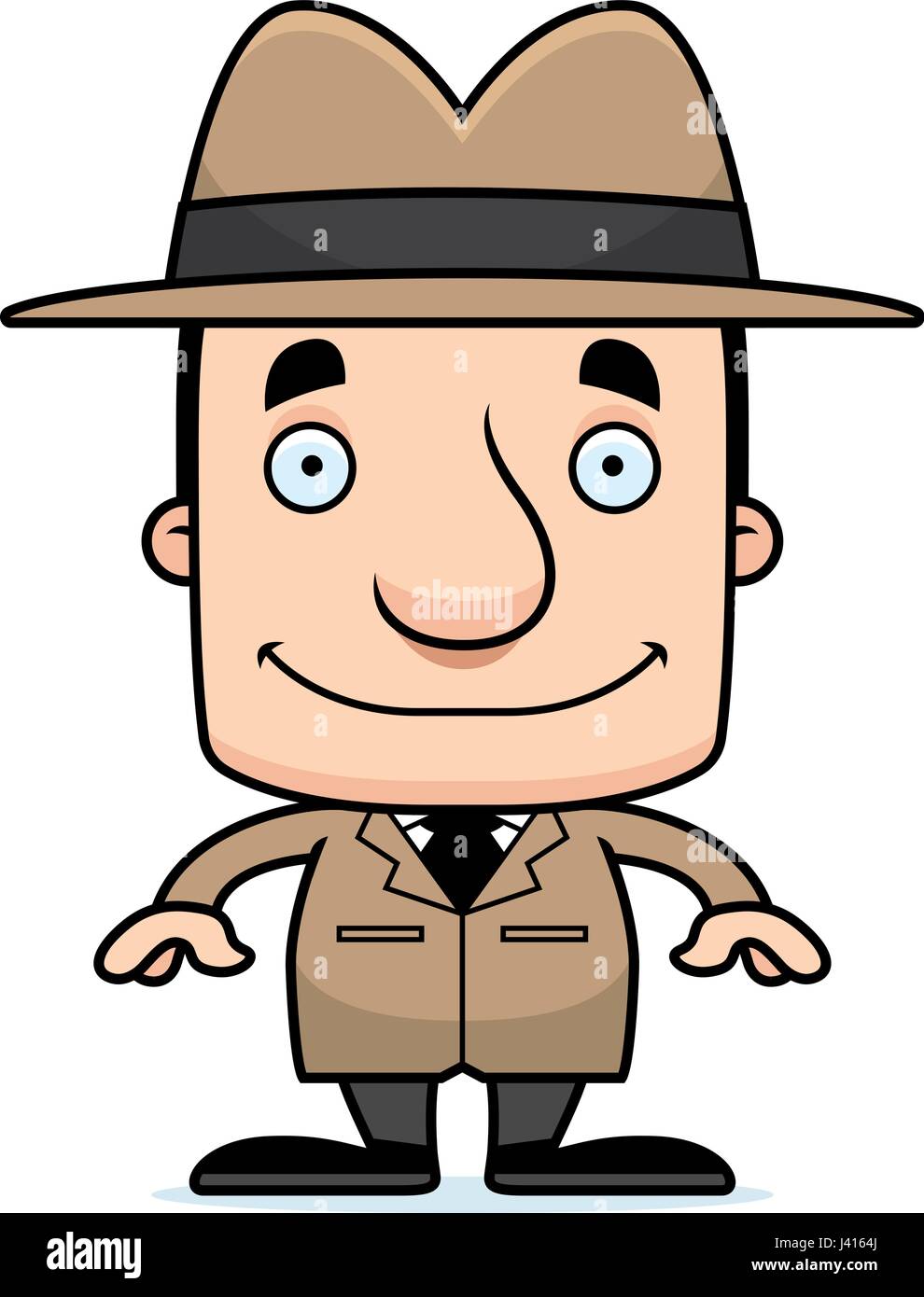 A cartoon detective man smiling Stock Vector Image & Art - Alamy