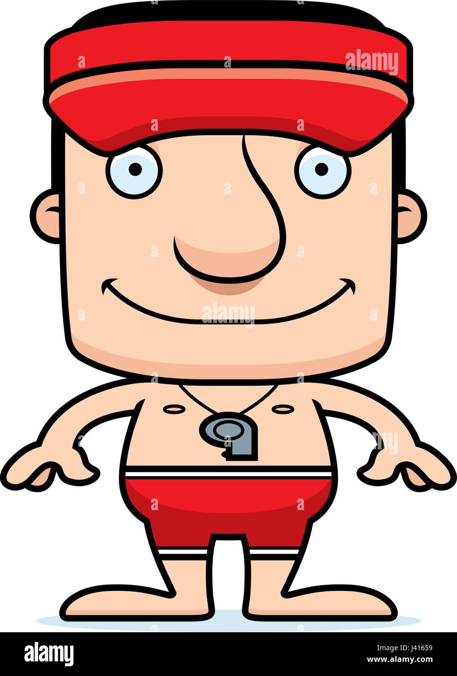 A cartoon lifeguard man smiling Stock Vector Image & Art - Alamy