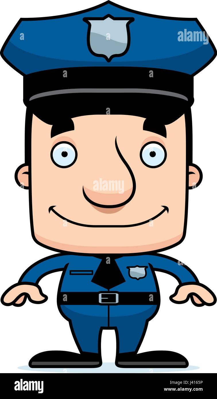 A cartoon police officer man smiling Stock Vector Image & Art - Alamy