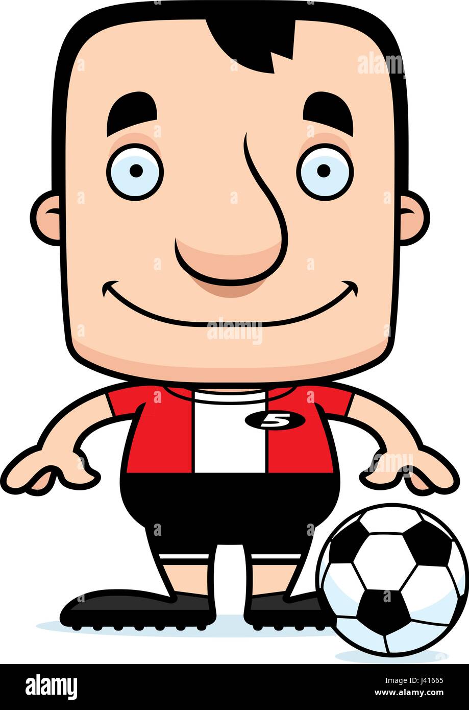 A cartoon soccer player man smiling Stock Vector Image & Art - Alamy