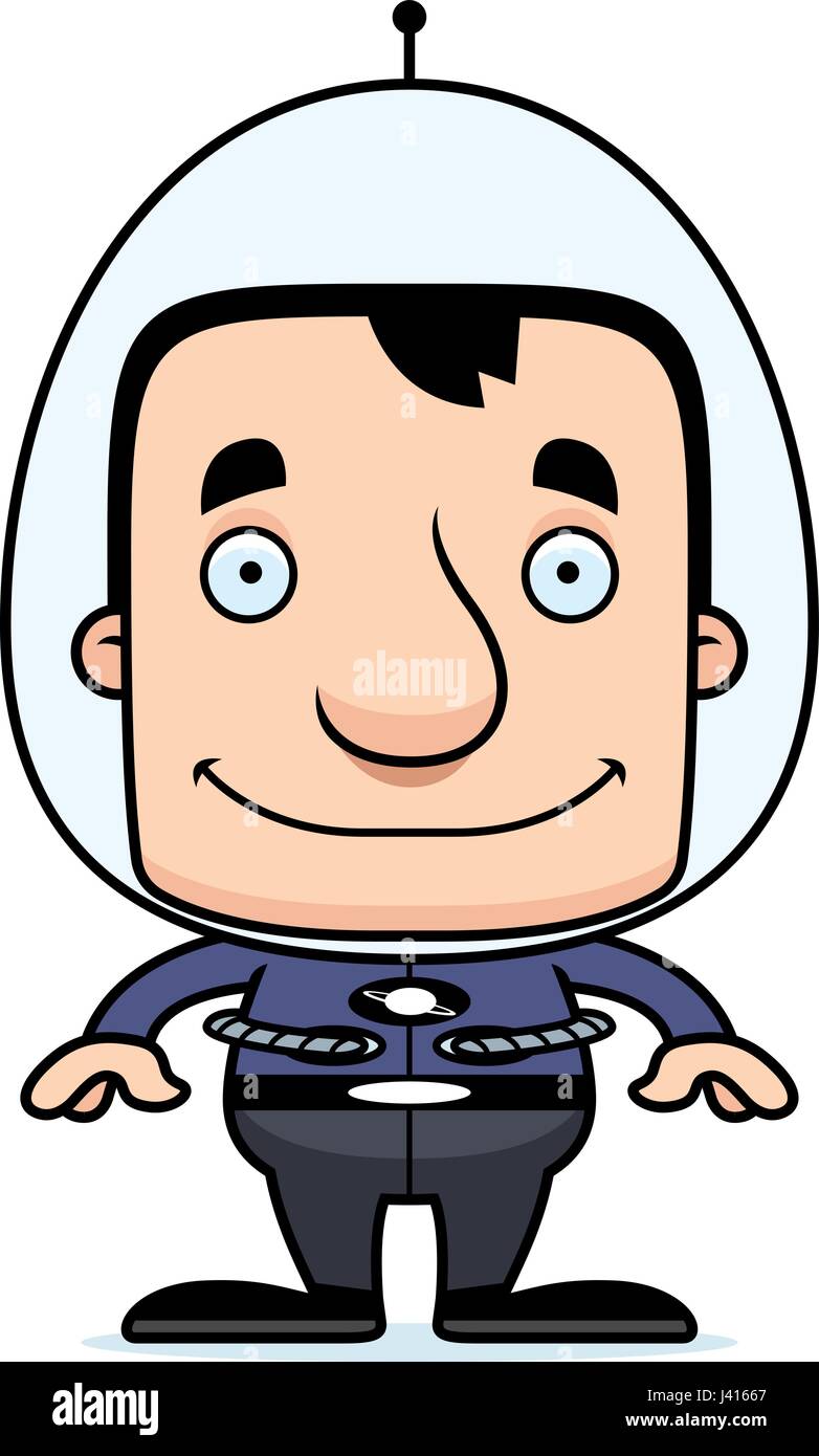 A cartoon spaceman man smiling Stock Vector Image & Art - Alamy