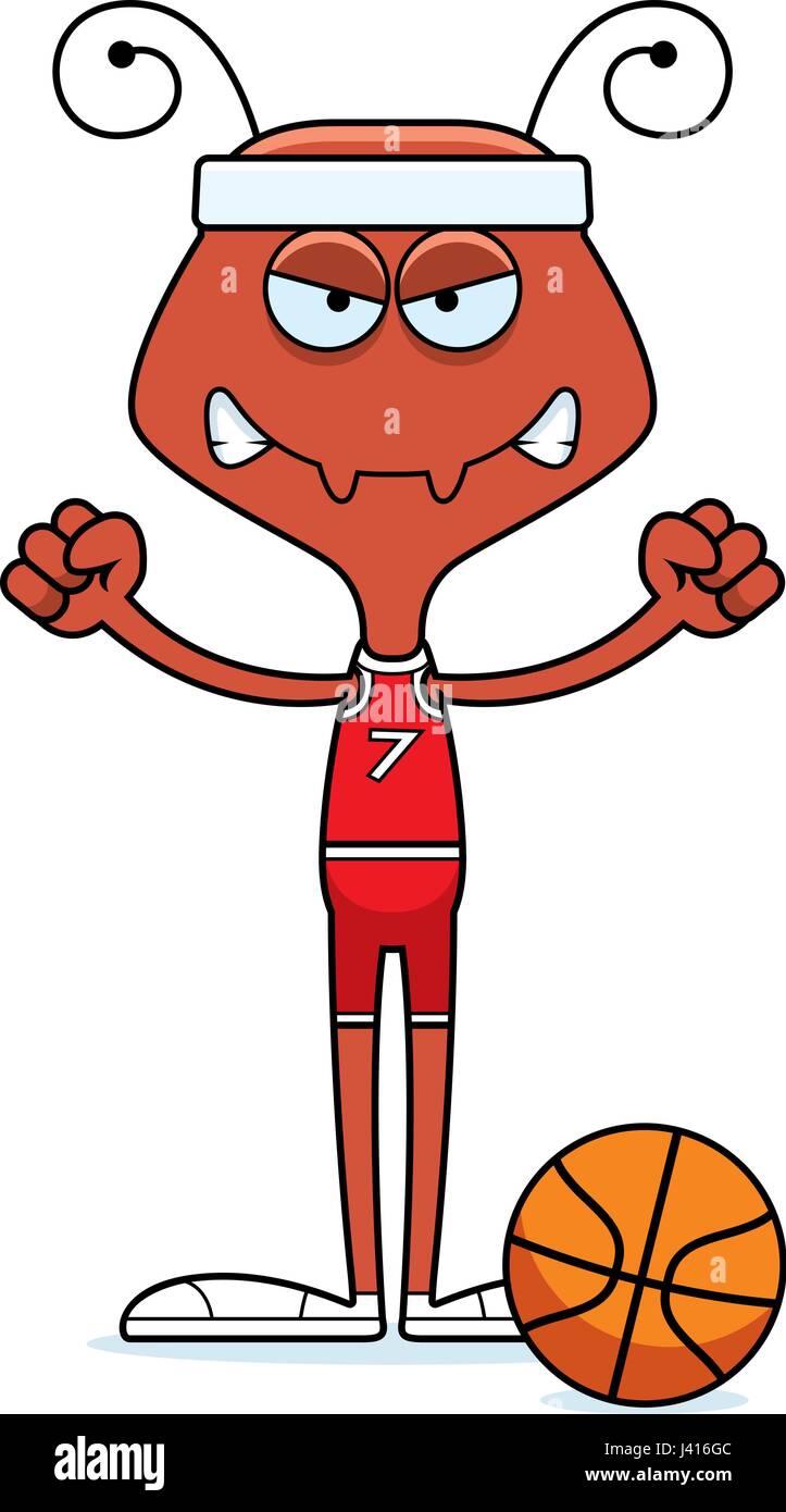 A cartoon basketball player ant looking angry Stock Vector Image & Art ...