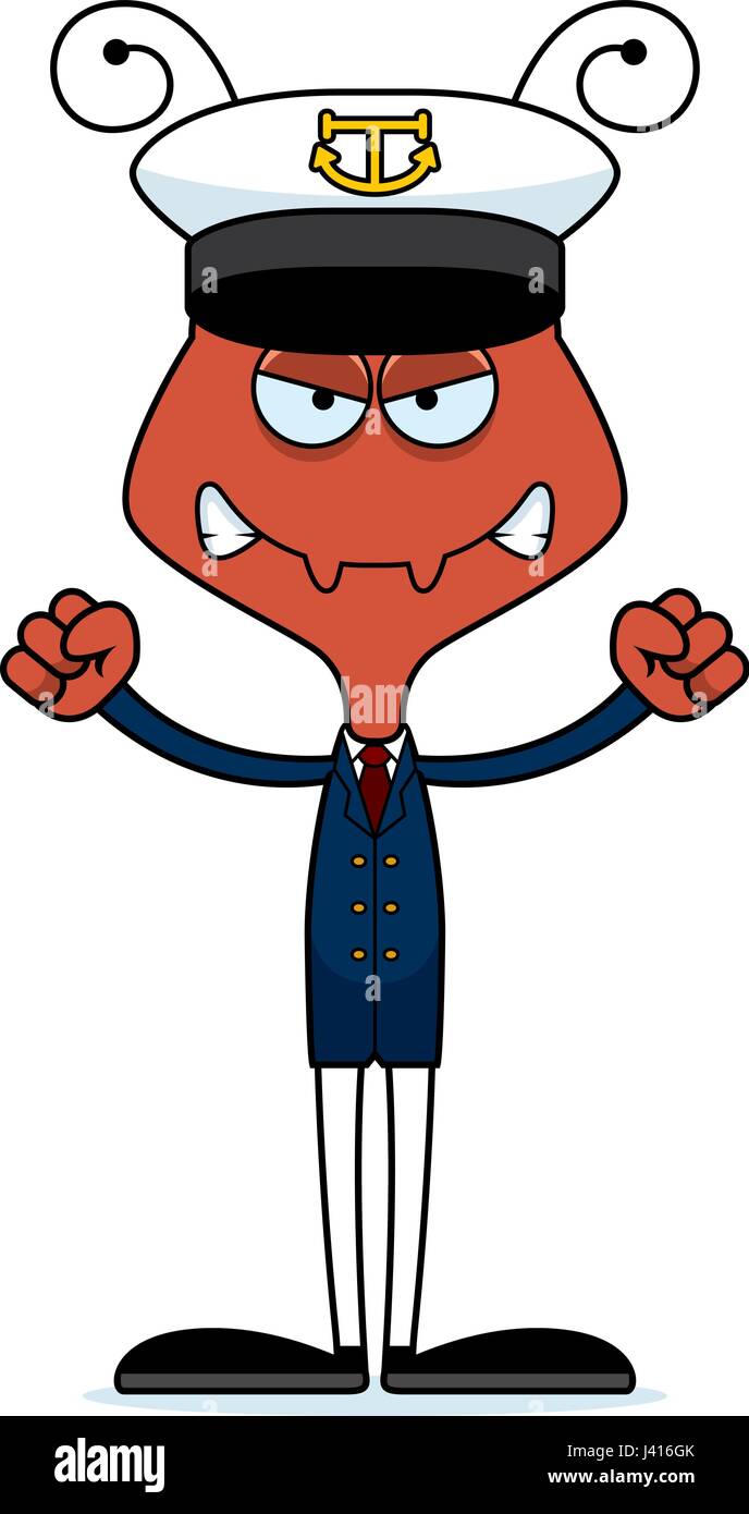 A cartoon boat captain ant looking angry Stock Vector Image & Art - Alamy