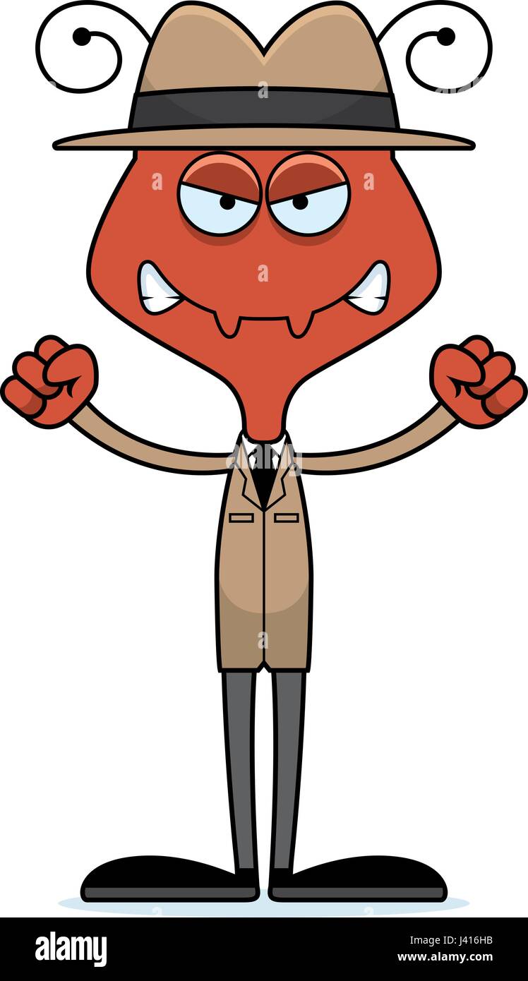A cartoon detective ant looking angry Stock Vector Image & Art - Alamy