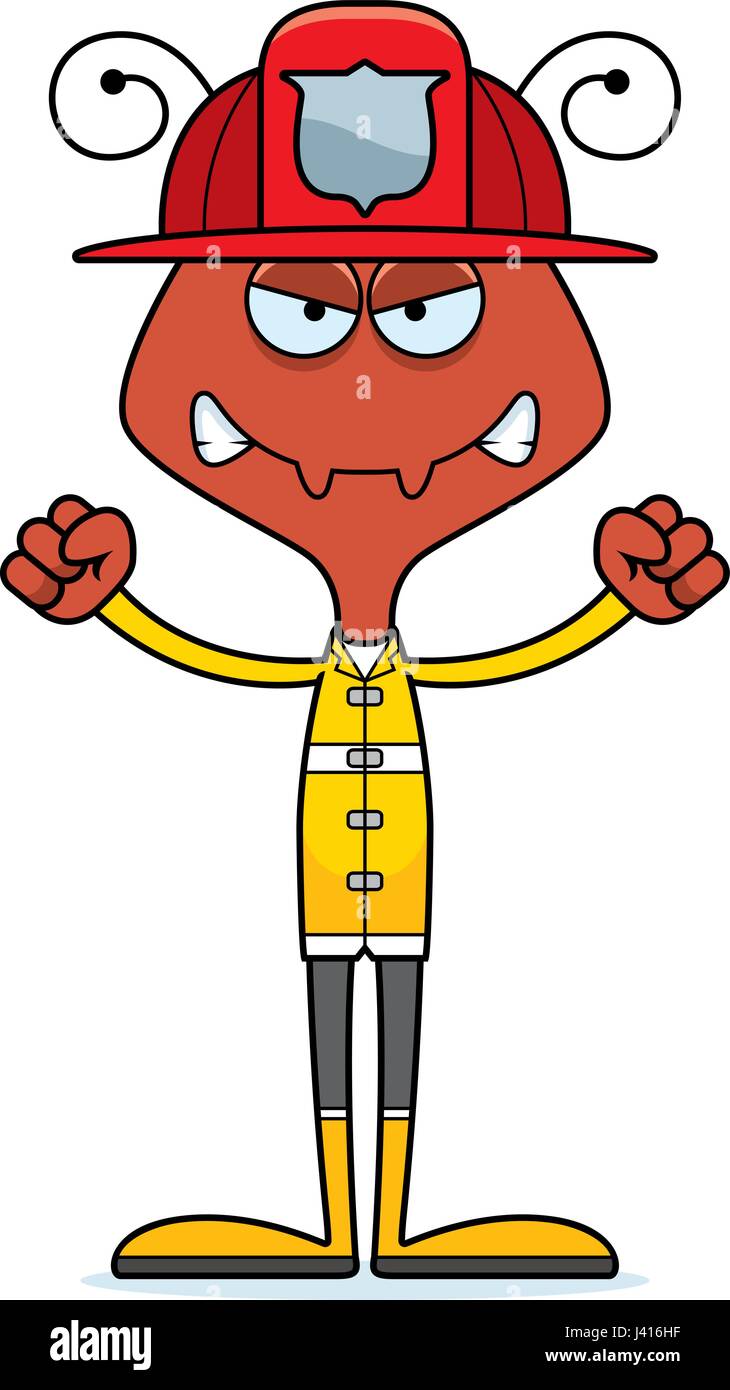 A cartoon firefighter ant looking angry Stock Vector Image & Art - Alamy