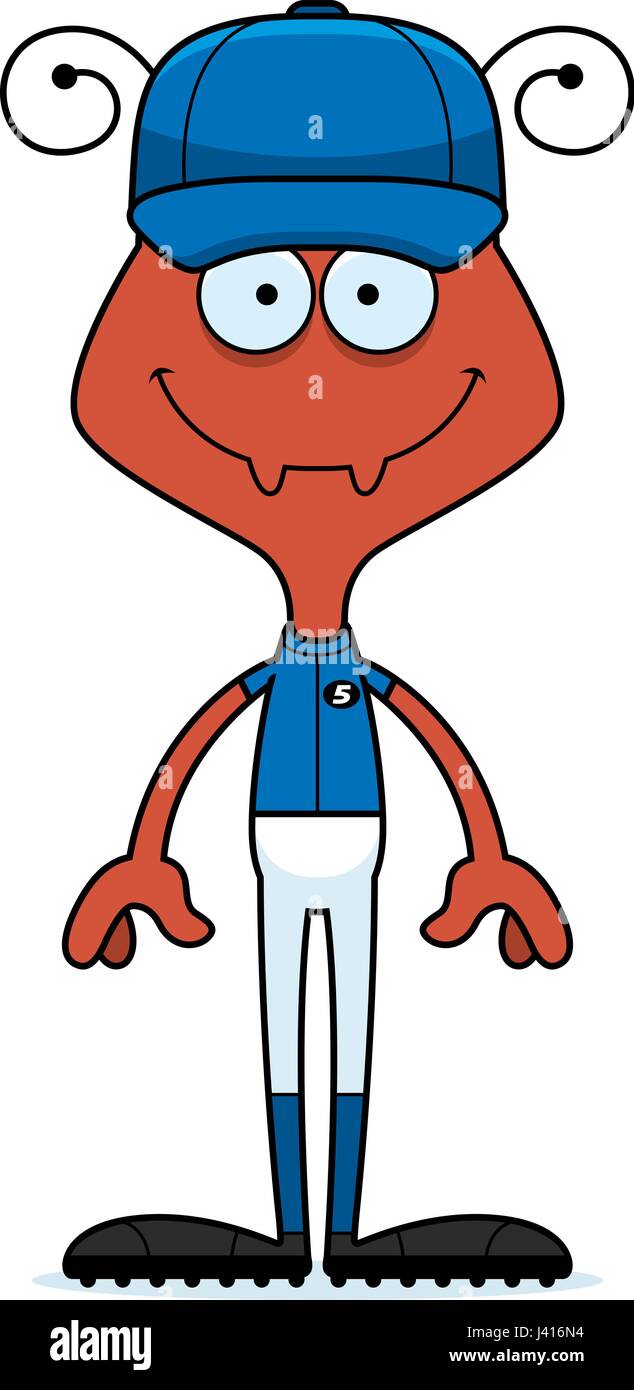 A cartoon baseball player ant smiling Stock Vector Image & Art - Alamy