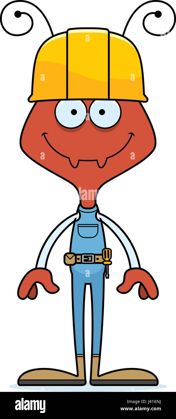 A cartoon construction worker ant smiling Stock Vector Image & Art - Alamy