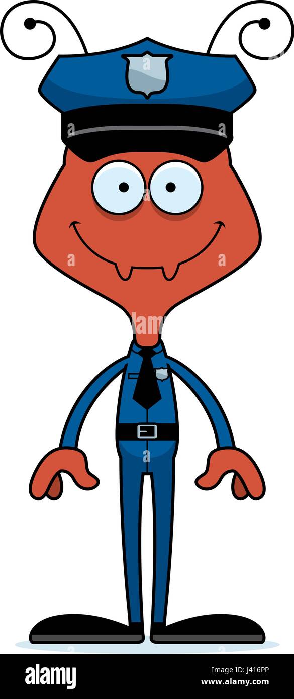 A cartoon police officer ant smiling Stock Vector Image & Art - Alamy