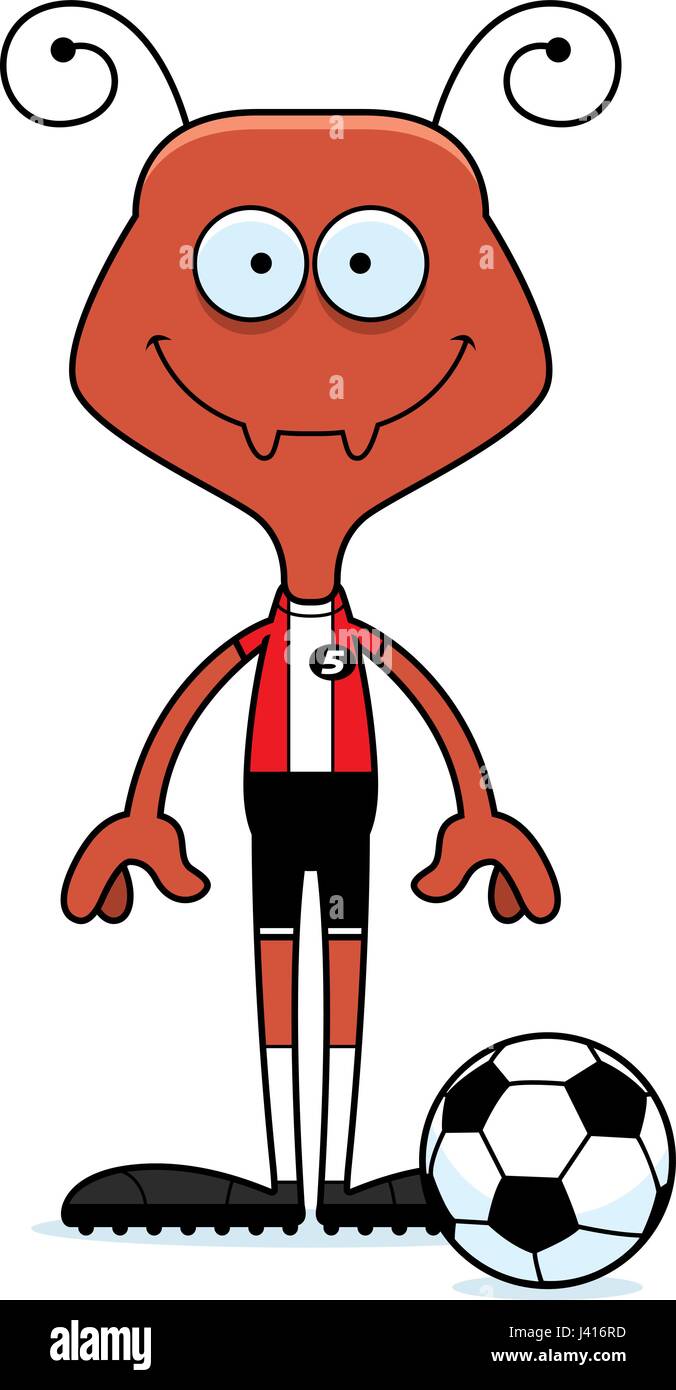 A cartoon soccer player ant smiling Stock Vector Image & Art - Alamy