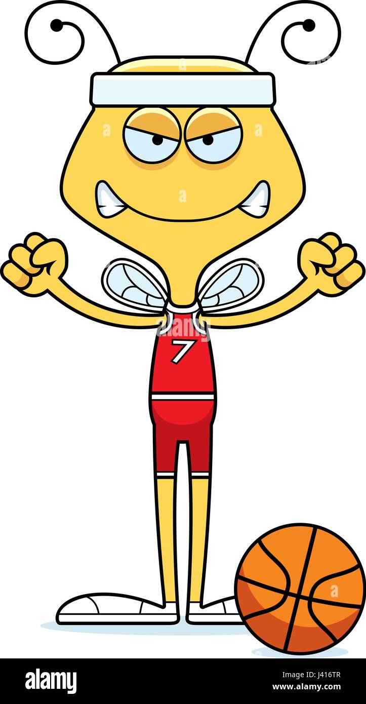A cartoon basketball player bee looking angry Stock Vector Image & Art ...