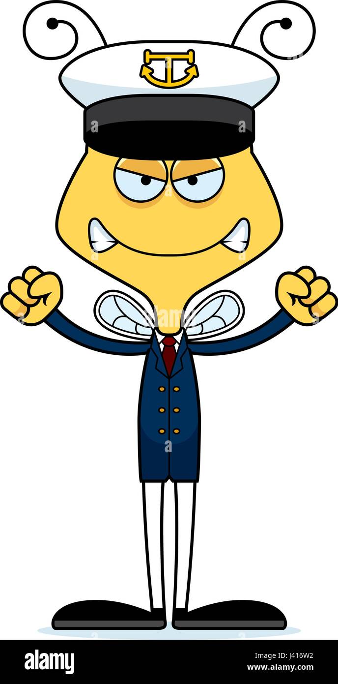 A cartoon boat captain bee looking angry Stock Vector Image & Art - Alamy
