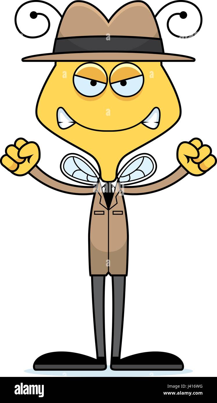 A cartoon detective bee looking angry Stock Vector Image & Art - Alamy