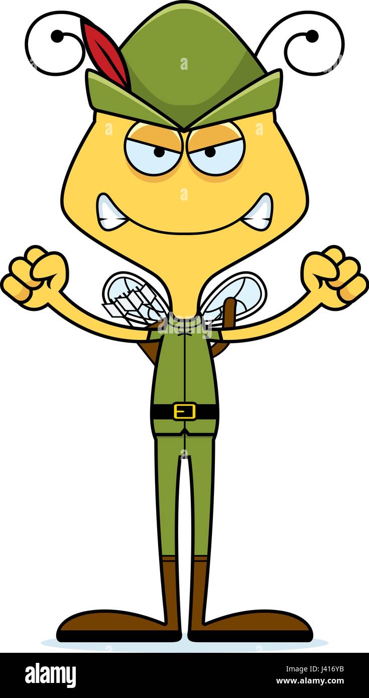 A cartoon Robin Hood bee looking angry Stock Vector Image & Art - Alamy