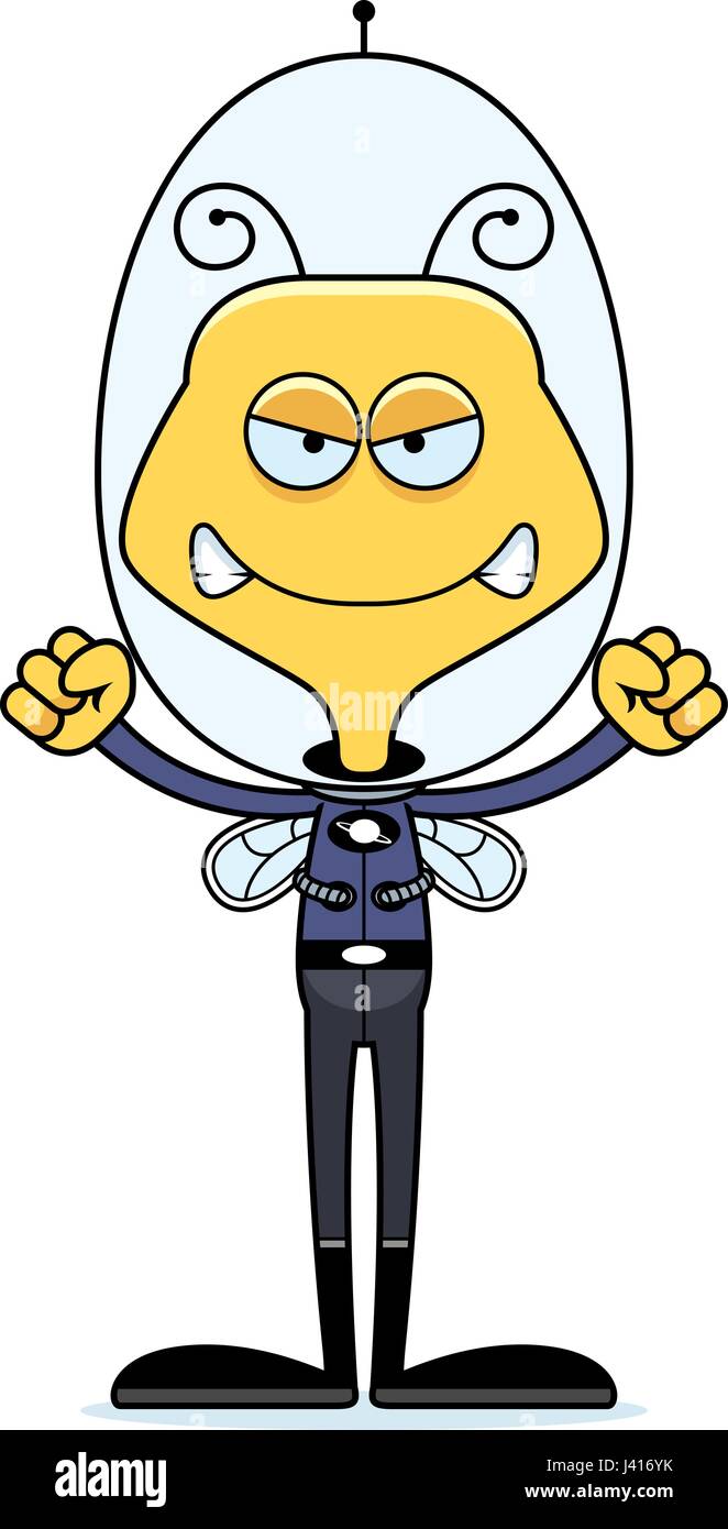A cartoon spaceman bee looking angry Stock Vector Image & Art - Alamy