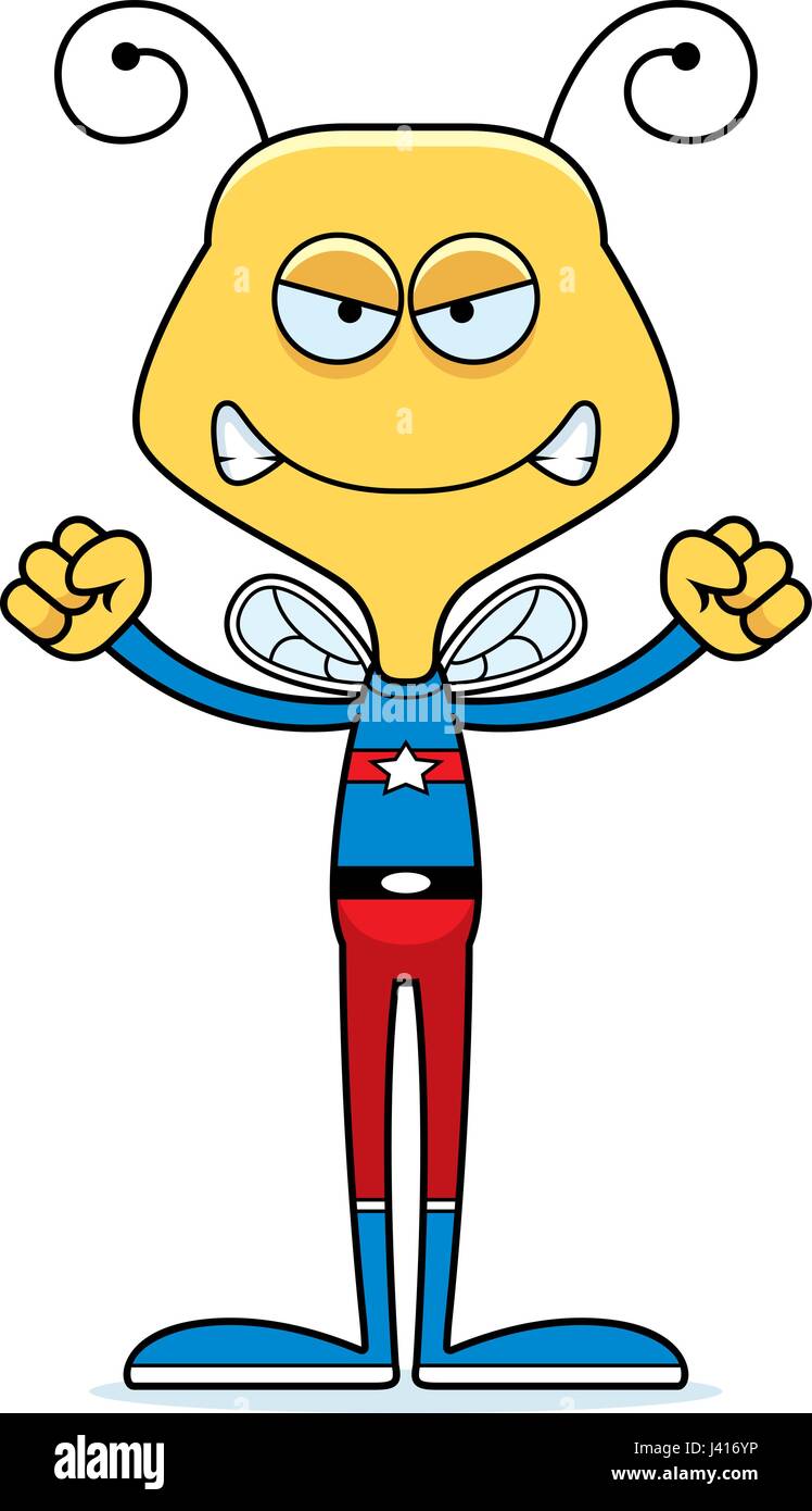 A cartoon superhero bee looking angry Stock Vector Image & Art - Alamy
