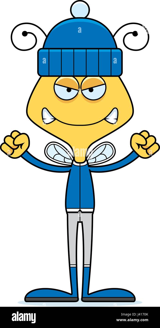 A cartoon winter bee looking angry Stock Vector Image & Art - Alamy