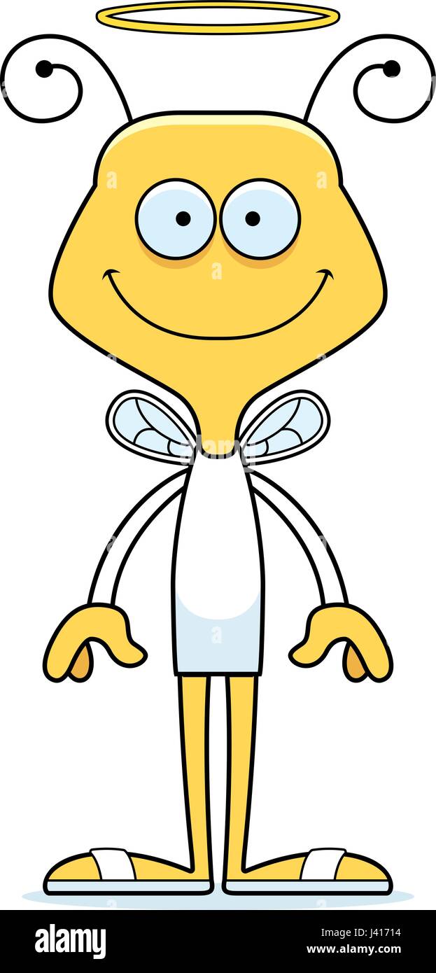 A cartoon angel bee smiling Stock Vector Image & Art - Alamy