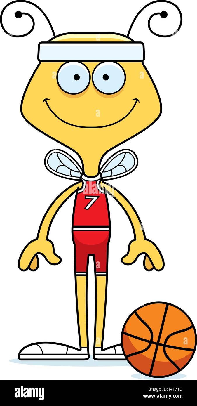 A cartoon basketball player bee smiling Stock Vector Image & Art - Alamy
