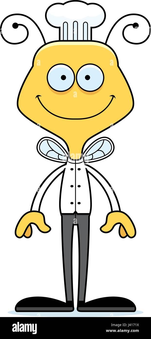 A cartoon chef bee smiling Stock Vector Image & Art - Alamy