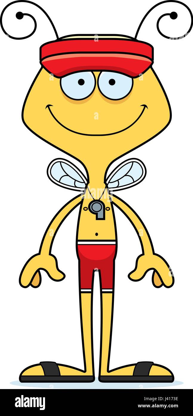A cartoon lifeguard bee smiling Stock Vector Image & Art - Alamy