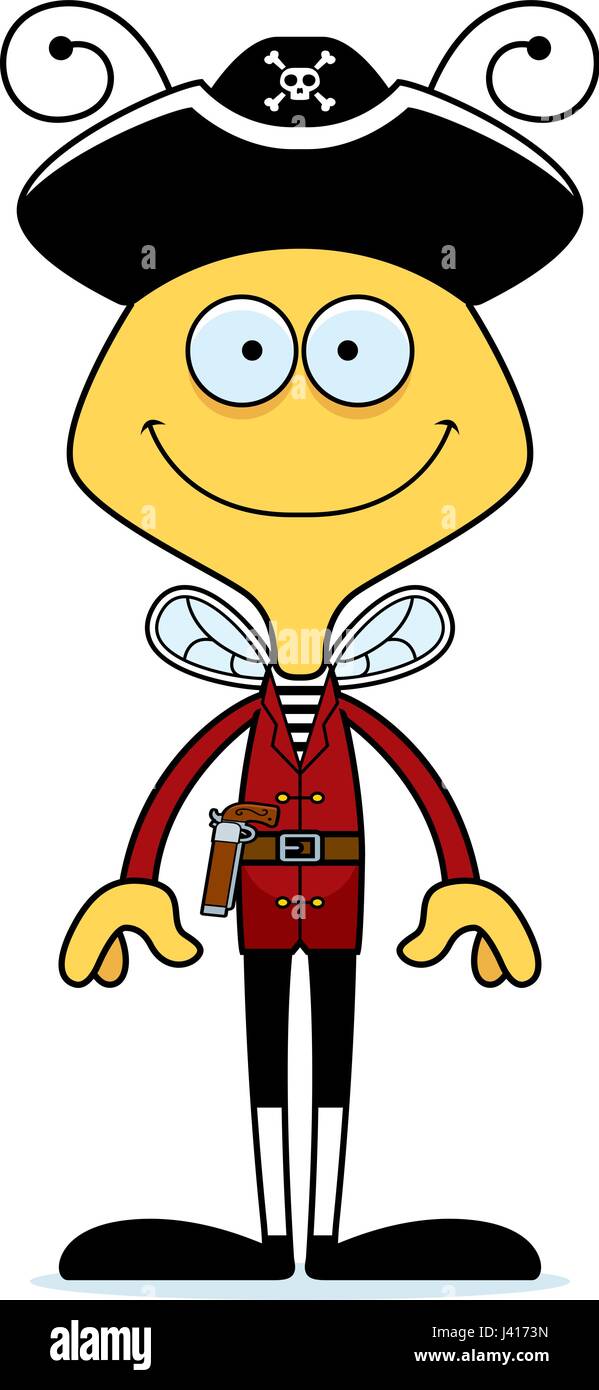 A cartoon pirate bee smiling Stock Vector Image & Art - Alamy