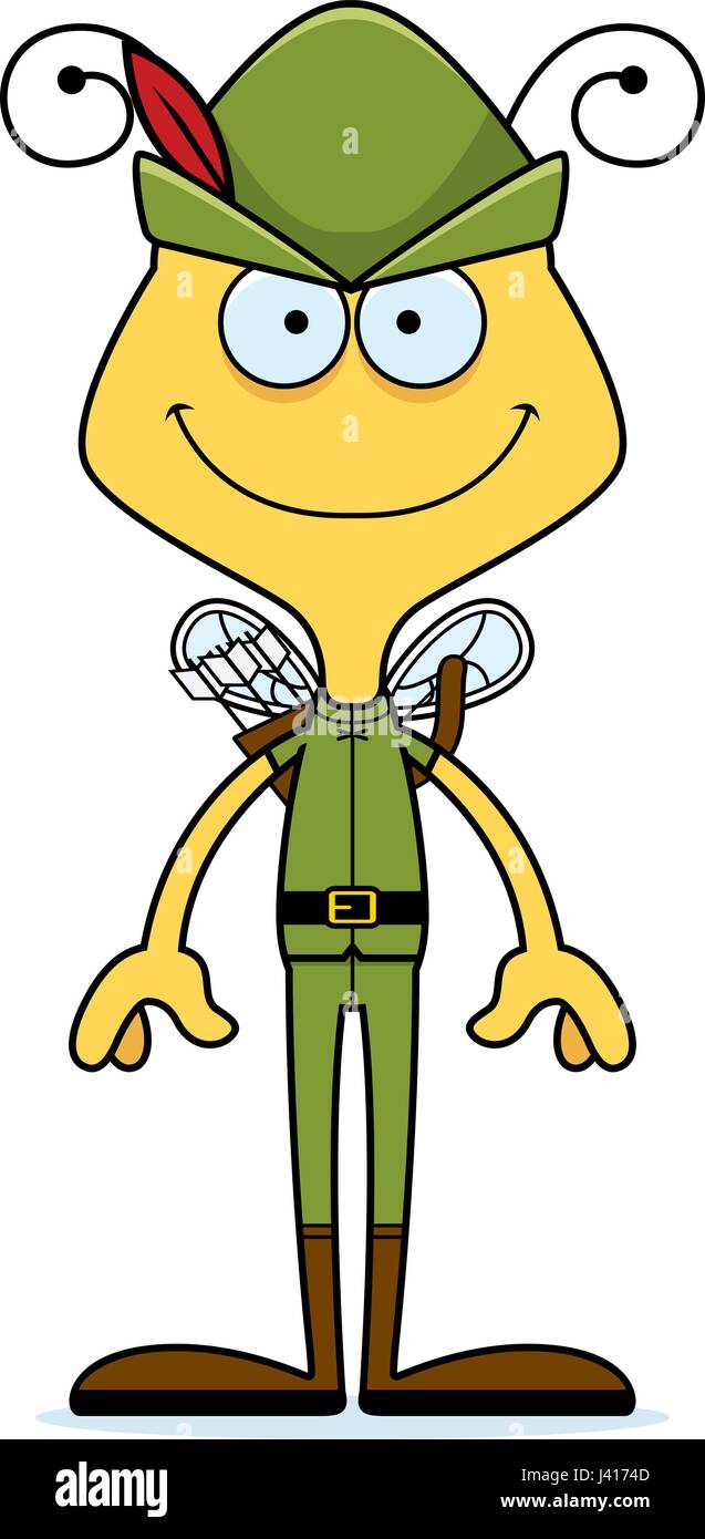 A cartoon Robin Hood bee smiling Stock Vector Image & Art - Alamy