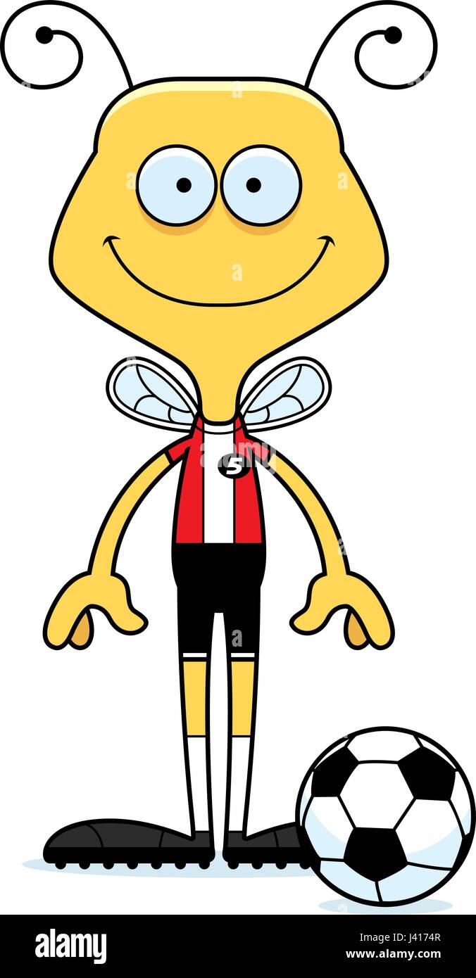 A cartoon soccer player bee smiling Stock Vector Image & Art - Alamy