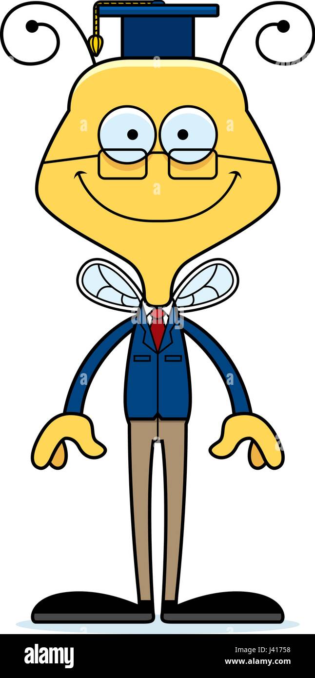 A cartoon teacher bee smiling Stock Vector Image & Art - Alamy
