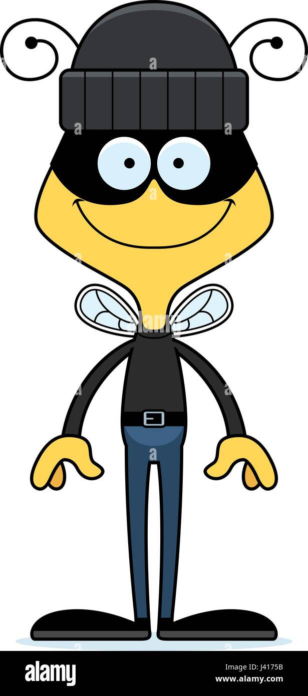 A cartoon thief bee smiling Stock Vector Image & Art - Alamy