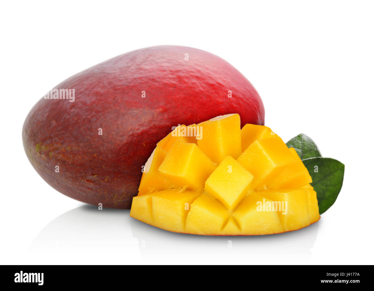 Ripe mango fruit isolated on white background Stock Photo - Alamy