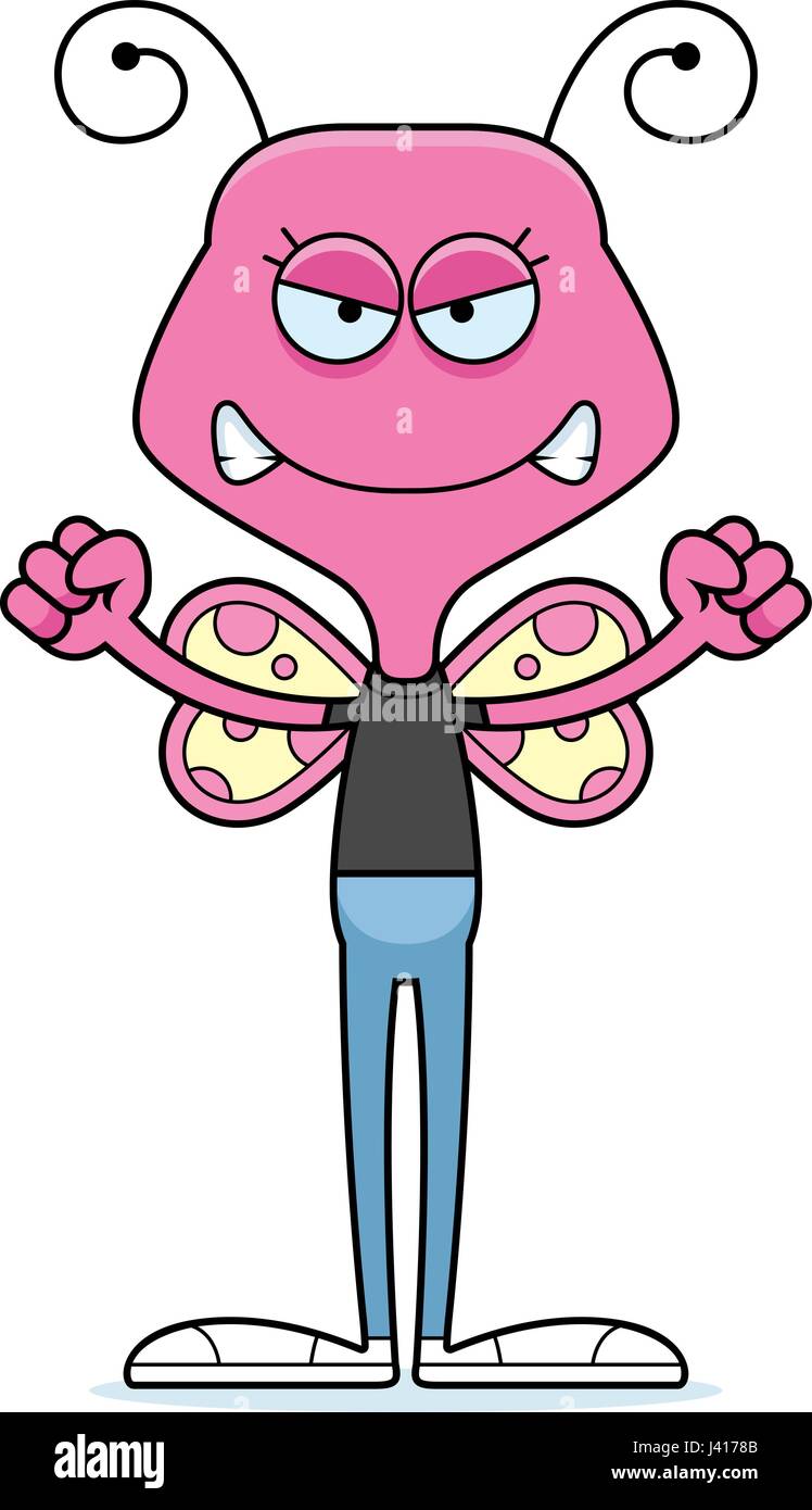 A cartoon butterfly looking angry Stock Vector Image & Art - Alamy