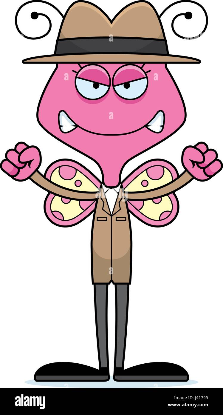 A cartoon detective butterfly looking angry Stock Vector Image & Art ...