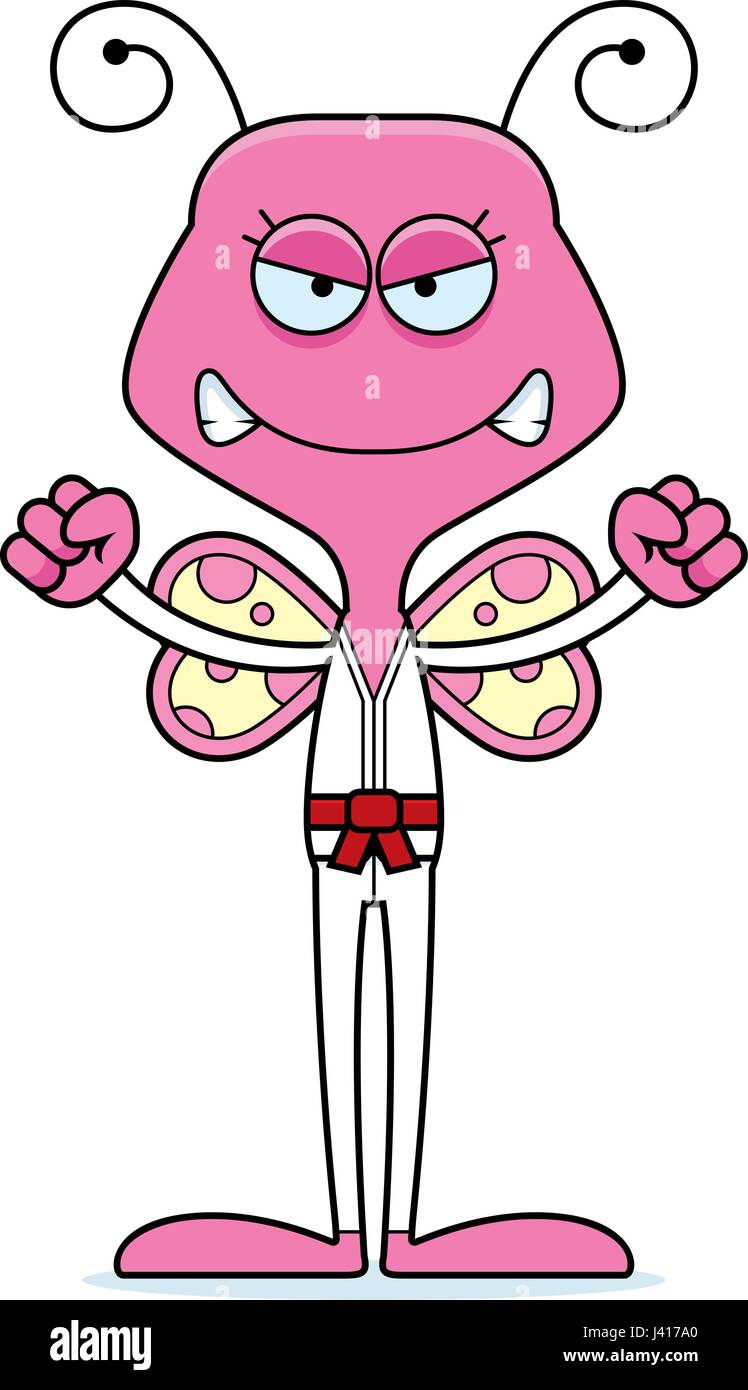 A cartoon karate butterfly looking angry Stock Vector Image & Art - Alamy