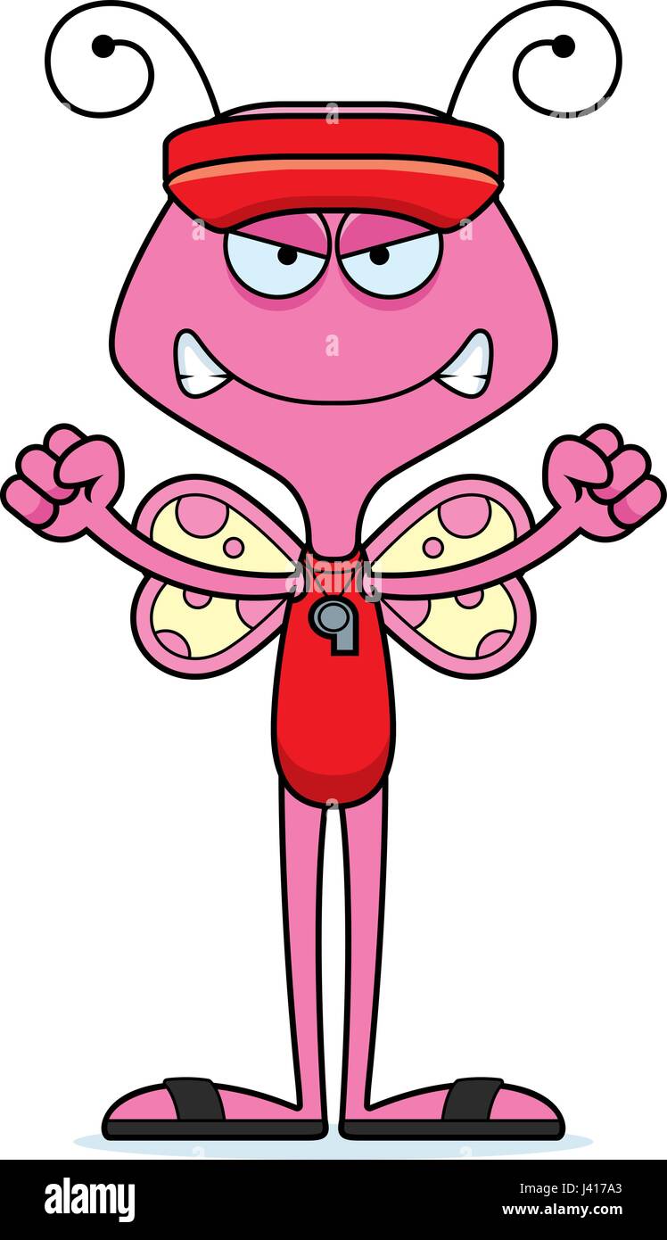 A cartoon lifeguard butterfly looking angry Stock Vector Image & Art ...