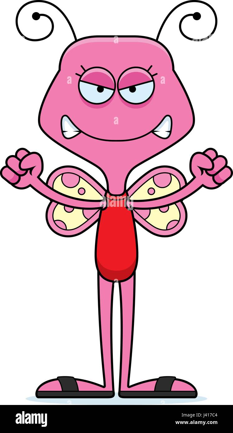 A cartoon butterfly looking angry in a swimsuit Stock Vector Image & Art - Alamy