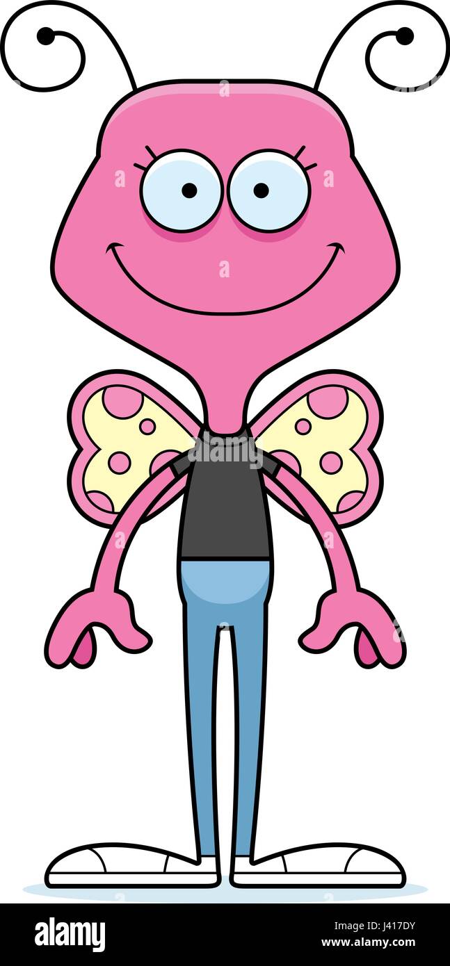 A cartoon butterfly smiling Stock Vector Image & Art - Alamy