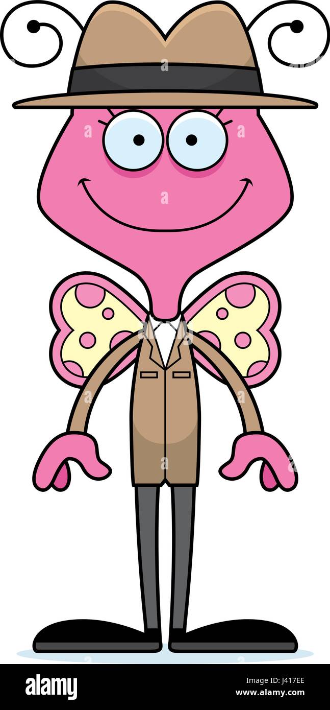 A cartoon detective butterfly smiling Stock Vector Image & Art - Alamy