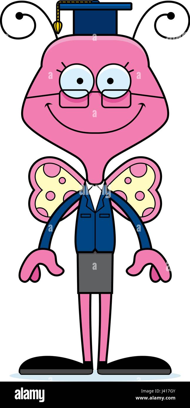 A cartoon teacher butterfly smiling Stock Vector Image & Art - Alamy