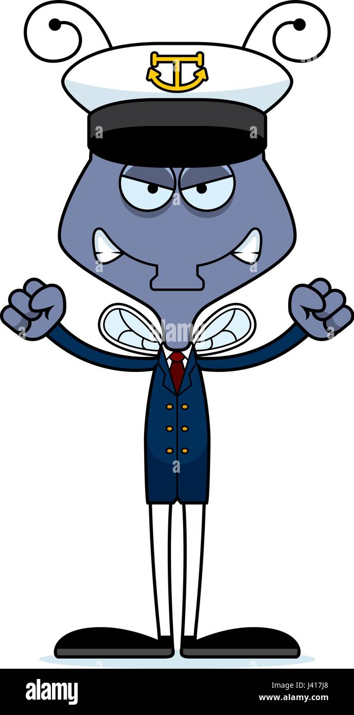 A cartoon boat captain fly looking angry Stock Vector Image & Art - Alamy