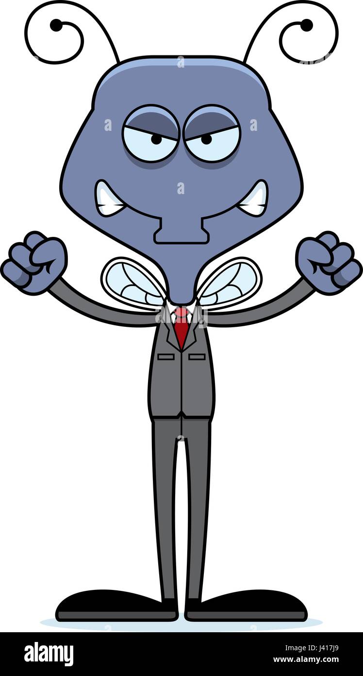 A cartoon businessperson fly looking angry Stock Vector Image & Art - Alamy